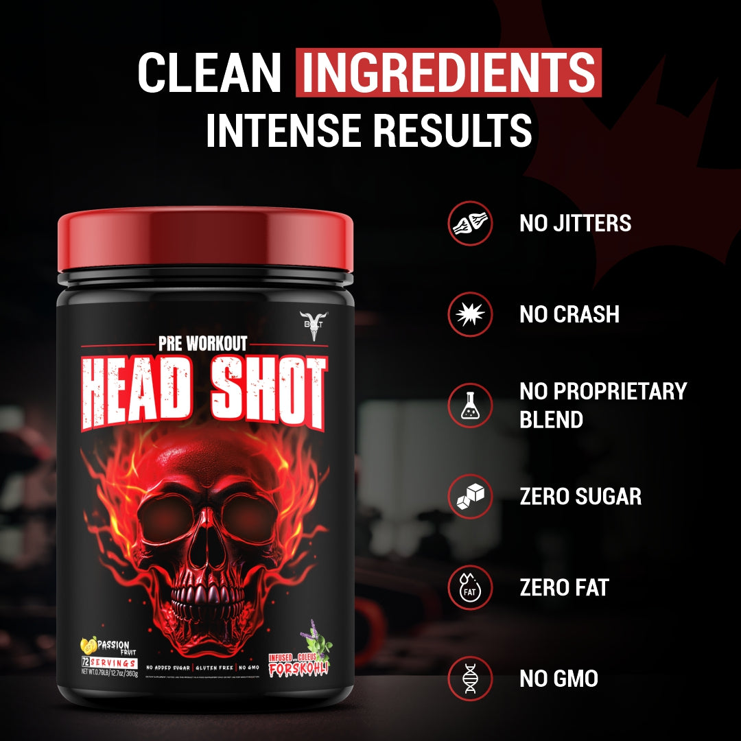 Buy Headshot Pre Workout Powder for Intense Training | Bolt Nutrition